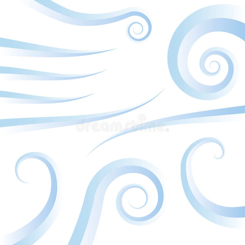 Wind Background with Different Geometric Soft Swirls Stock Illustration ...