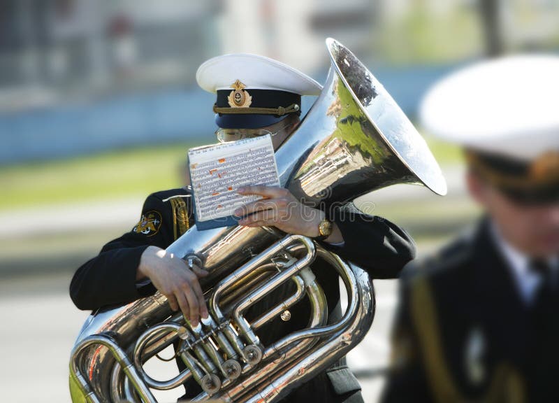 Cymbals Player in Marching Band Stock Photo - Image of drumbeat ...