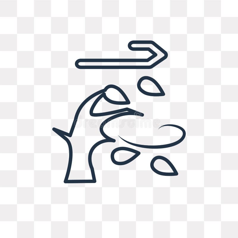 Wind and Bend Trees Vector Icon Isolated on Transparent Background ...