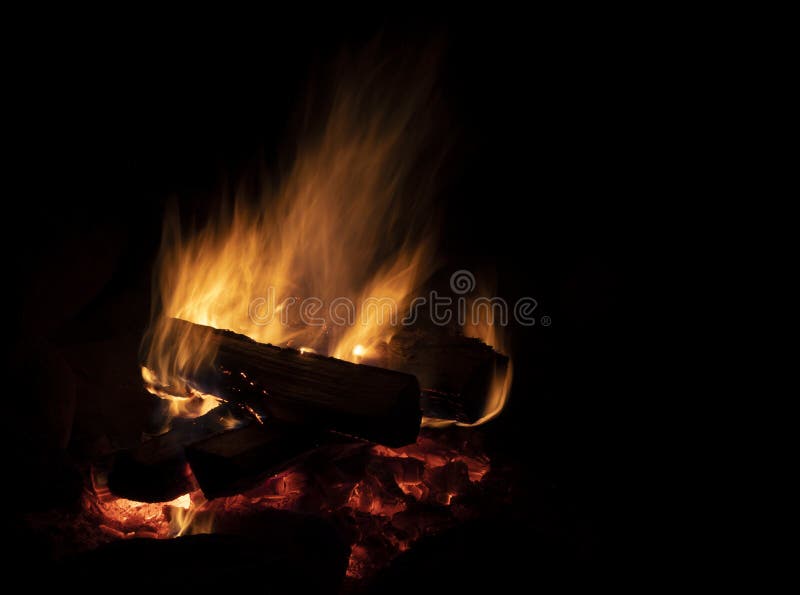Wind on a campfire stock photo. Image of evening, black - 228130816