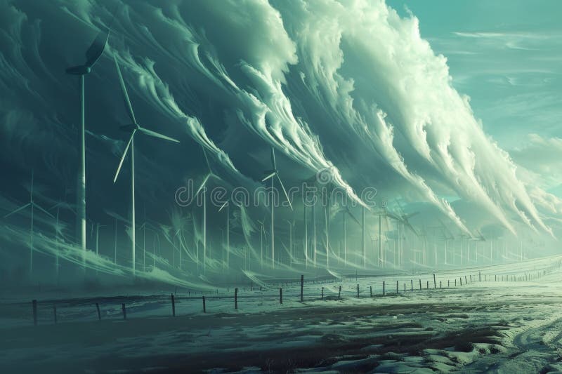 Wind Blowing, Evoking Movement and Power. Forecast Concept Stock Image ...