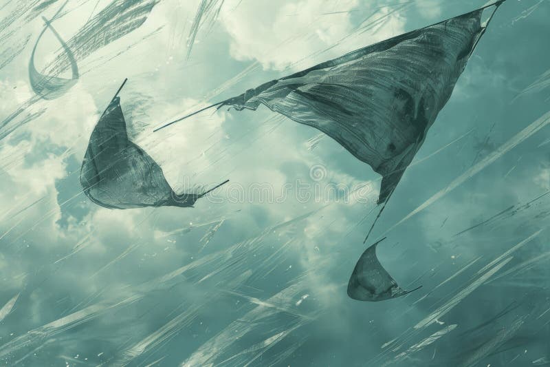 Wind Blowing, Evoking Movement and Power. Forecast Concept Stock Photo ...