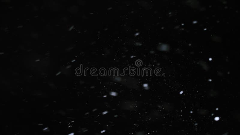 Snow Particles Falling from the Night Sky Stock Video - Video of flake ...