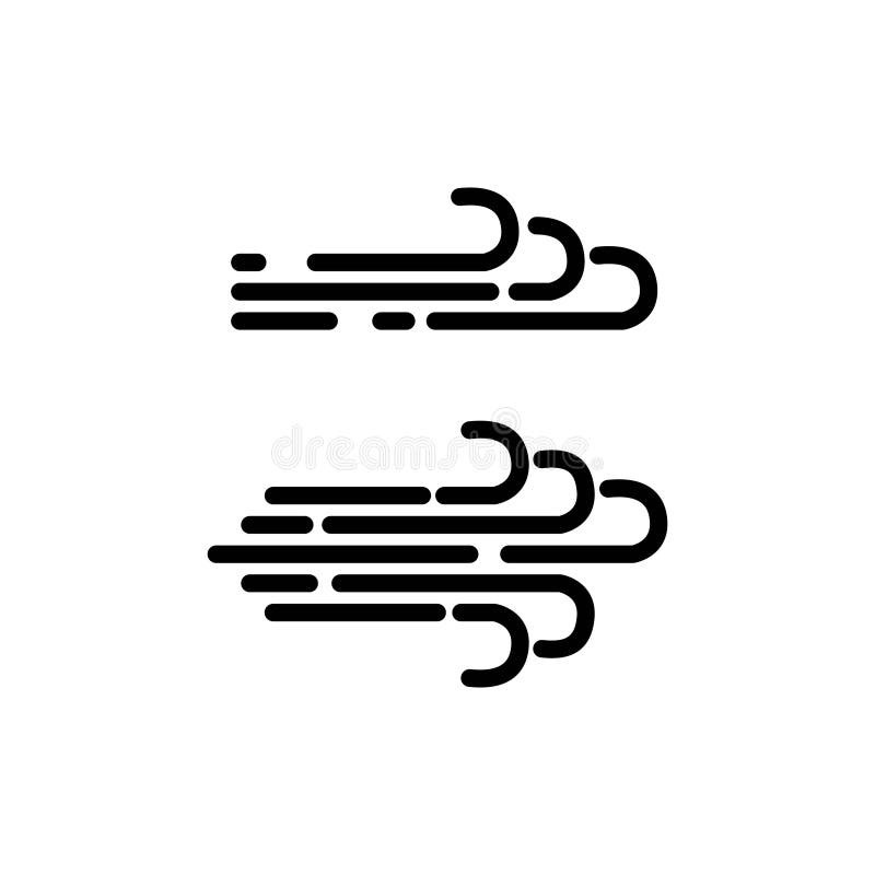 Wind Blowing Vector Graphic Design Illustration Stock Vector ...