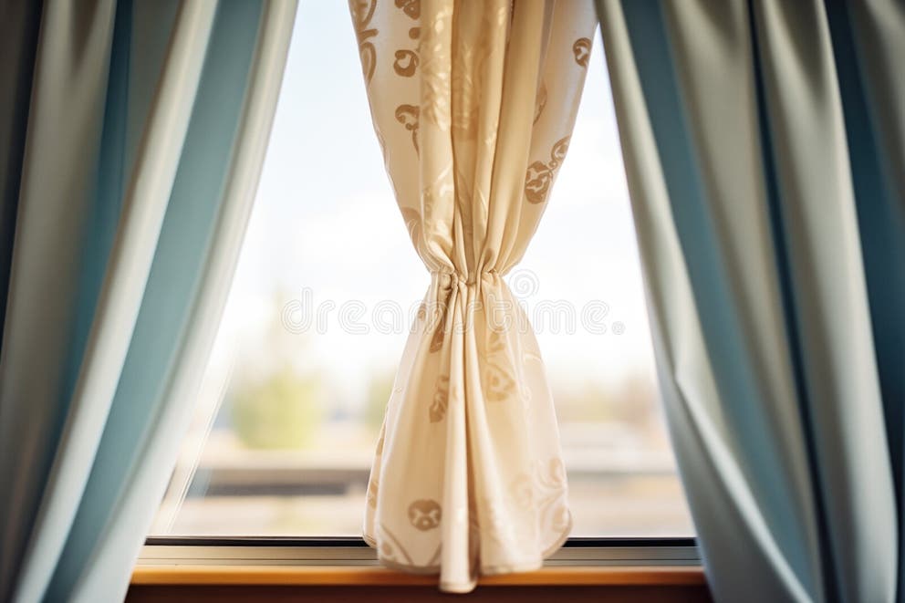 Wind-blown Curtains from an Open Carriage Window Stock Image - Image of ...