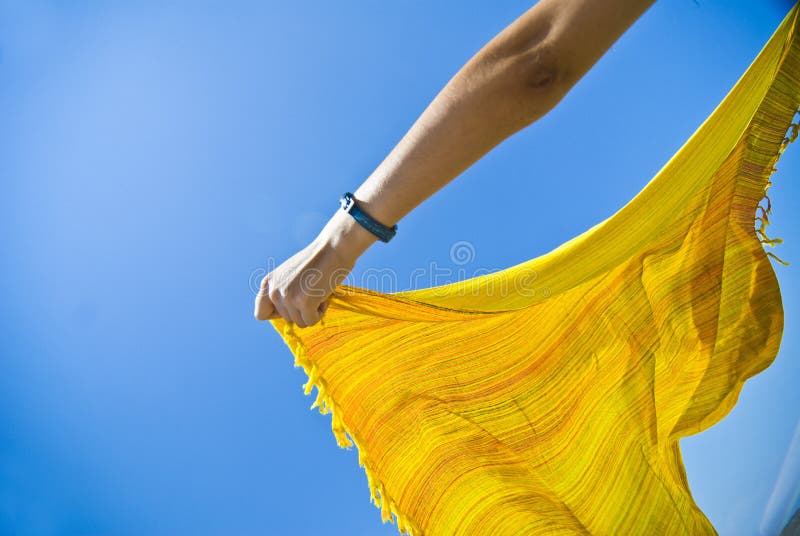 Wind blown scarf stock image. Image of exotic, holiday - 2803417