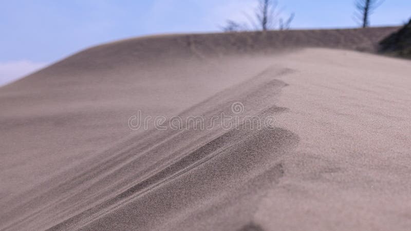 Wind Blows Sand Away from an Edge of a Sand Dune Stock Image - Image of ...
