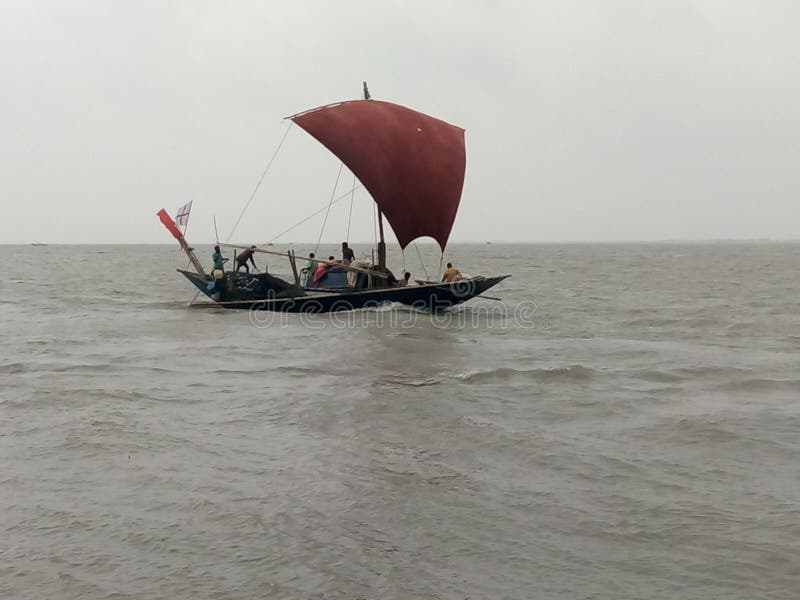 The wind boat in the river editorial image. Image of boatit - 97808965