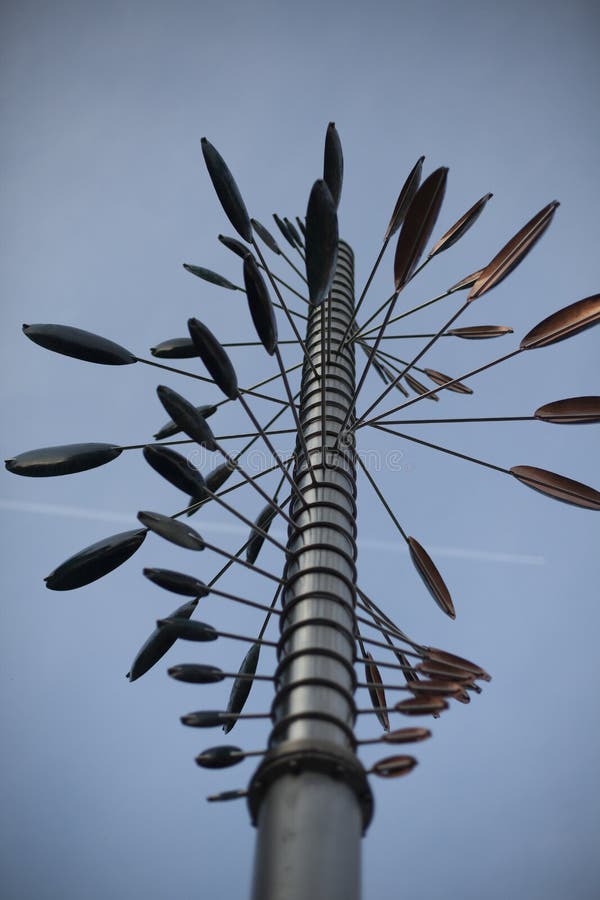 Wind-catching Design. a Sculpture in the Park Interacting with the Wind ...