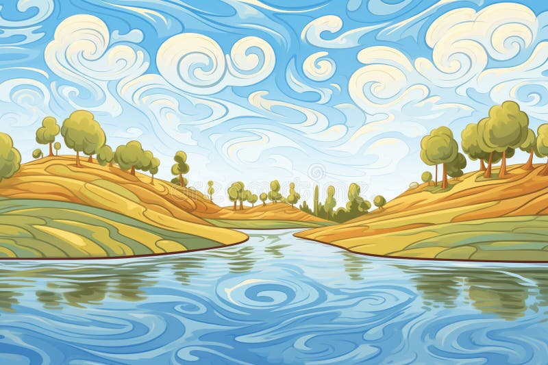 Wind Causing Ripples Over a Calm Pond Stock Image - Image of nature ...
