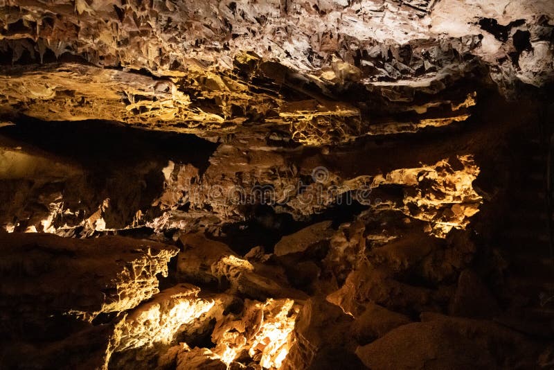 Wind Cave National Park Rock Formations Stock Image - Image of black ...