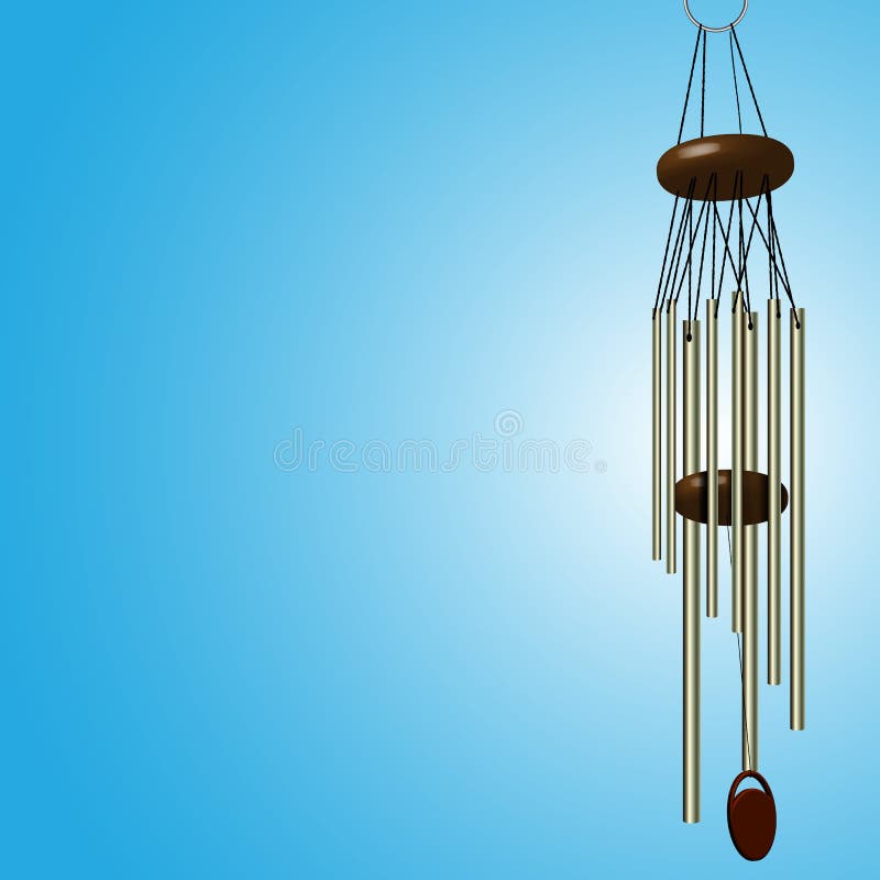 Wind chimes stock illustration. Illustration of sound - 12947689
