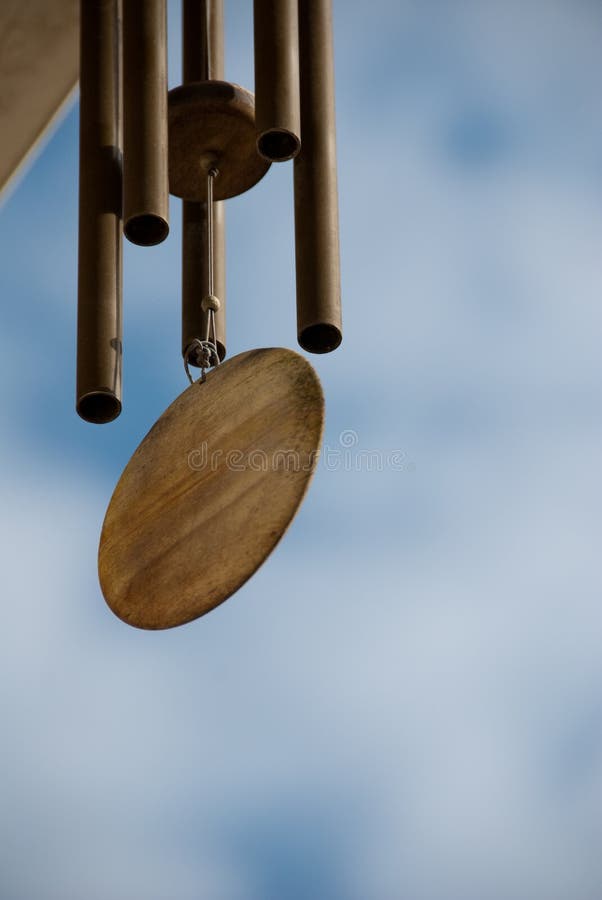 Wind Chimes On White Background Stock Photo - Image of breezy ...