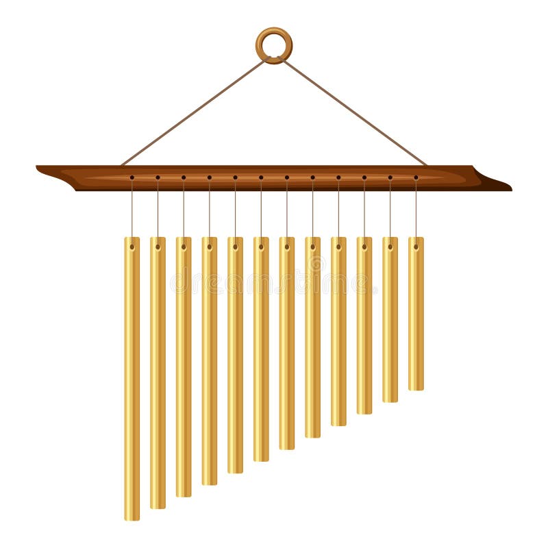 Wind Chimes. Vector Illustration. Stock Vector - Illustration of hang ...