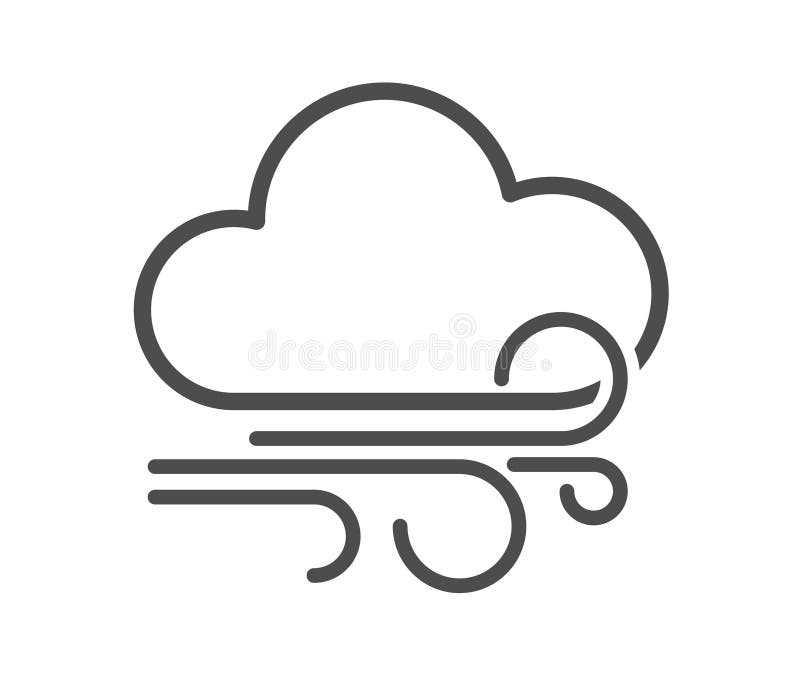 Wind and Cloud. the Template of the Icon, Sign and Pictogram Stock ...