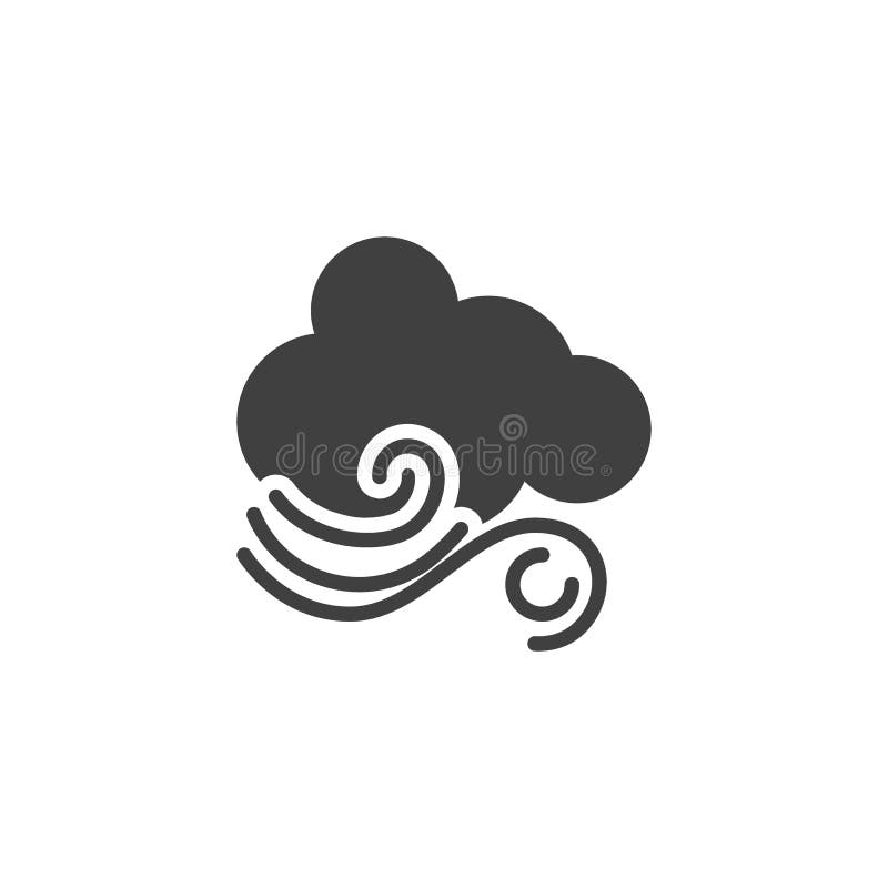 Wind cloud line icon stock vector. Illustration of temperature - 150477968