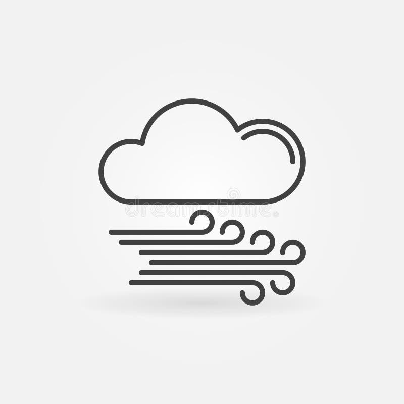 Wind and Clound Outline Vector Weather Concept Icon Stock Vector ...