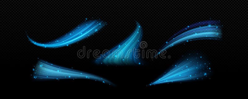 Wind and Cold Air Flow with Transparent Effect. Stock Vector ...