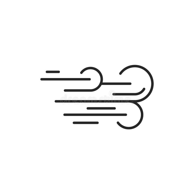 Wind Color Icon Set Isolated on White Background Stock Vector ...