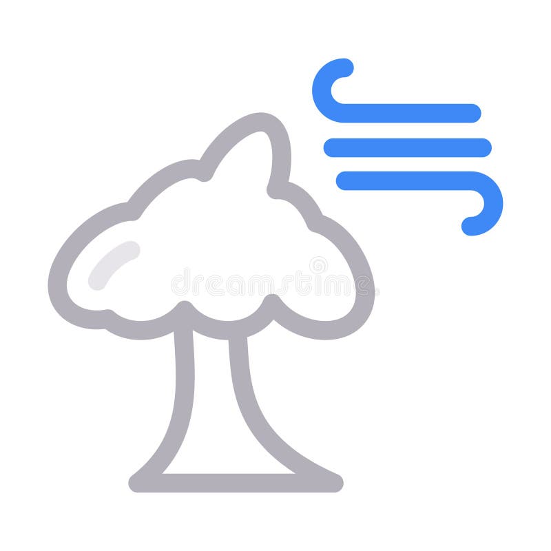 Wind Colour Line Vector Icon Stock Vector - Illustration of line ...