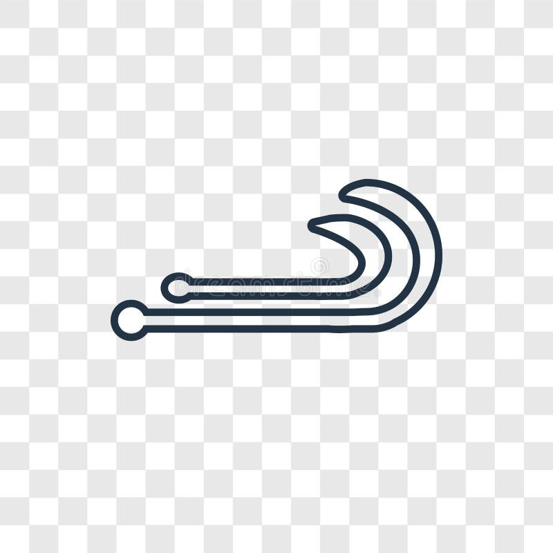 Wind Concept Vector Linear Icon Isolated on Transparent Background ...