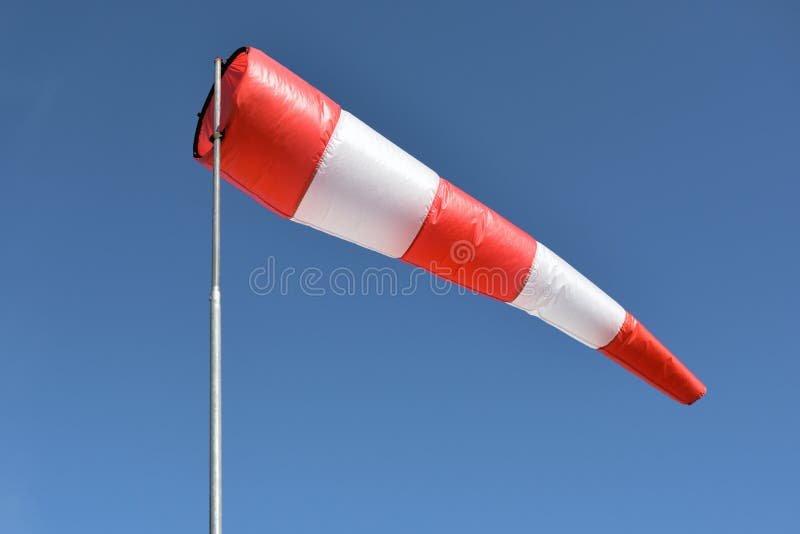 Wind cone against blue sky stock image. Image of forecast - 113308167