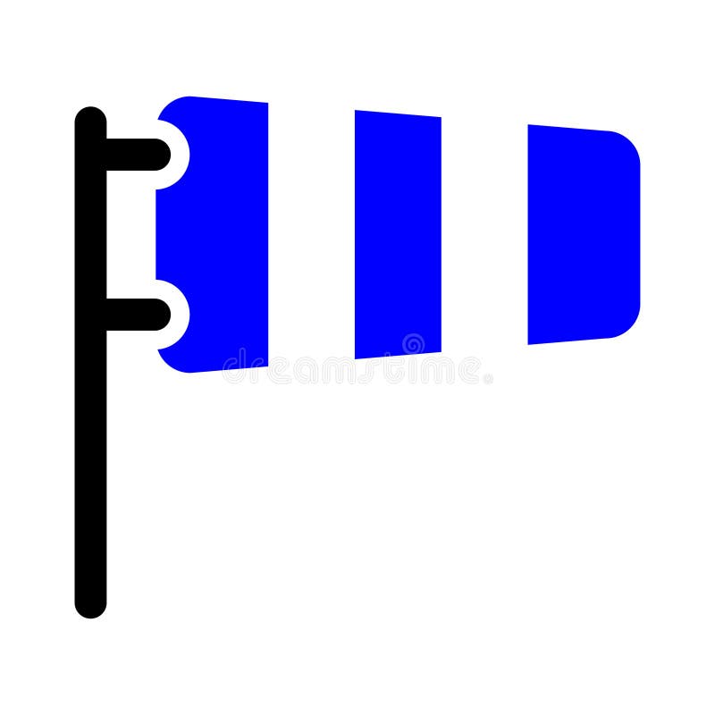 Wind Cone Icon in Dualtone Style Stock Vector - Illustration of ...