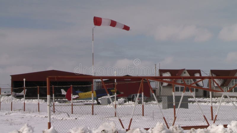 Wind cone on a runway. stock footage. Video of airstrip - 71501908