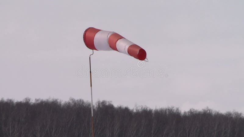 Wind cone on a runway. stock video. Video of blue, signal - 71501321