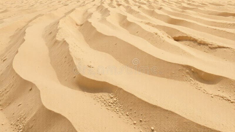 Wind Creating Smooth Wavy Sand Ripples in Desert Landscape Stock Image ...