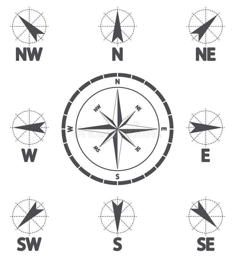 Northwest Wind Direction Stock Illustrations – 79 Northwest Wind ...