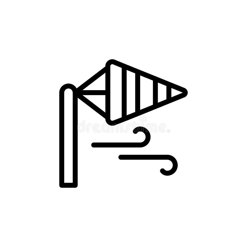 Wind Direction Concept Line Icon. Simple Element Illustration. Wind ...