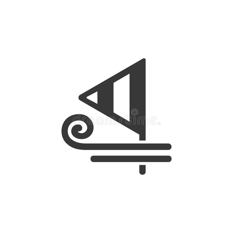 Wind Direction and Flag. Icon. Weather Glyph Vector Illustration Stock ...