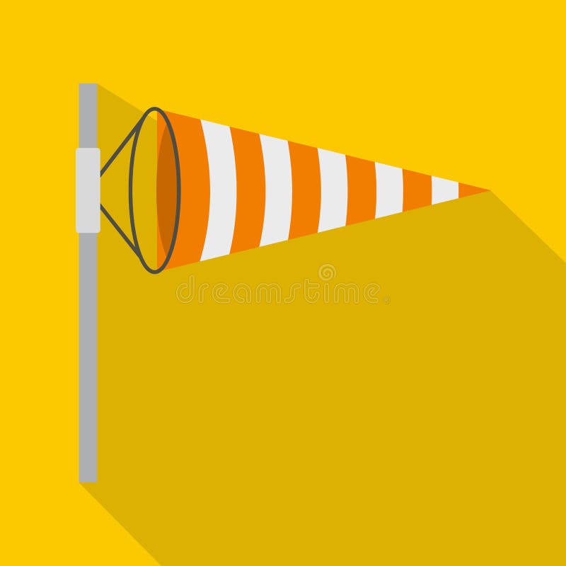 Wind Direction Indicator Icon, Flat Style Stock Vector - Illustration ...