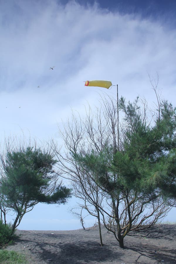 Wind Direction Marker For Microlight Aircraft Landing Stock Image ...