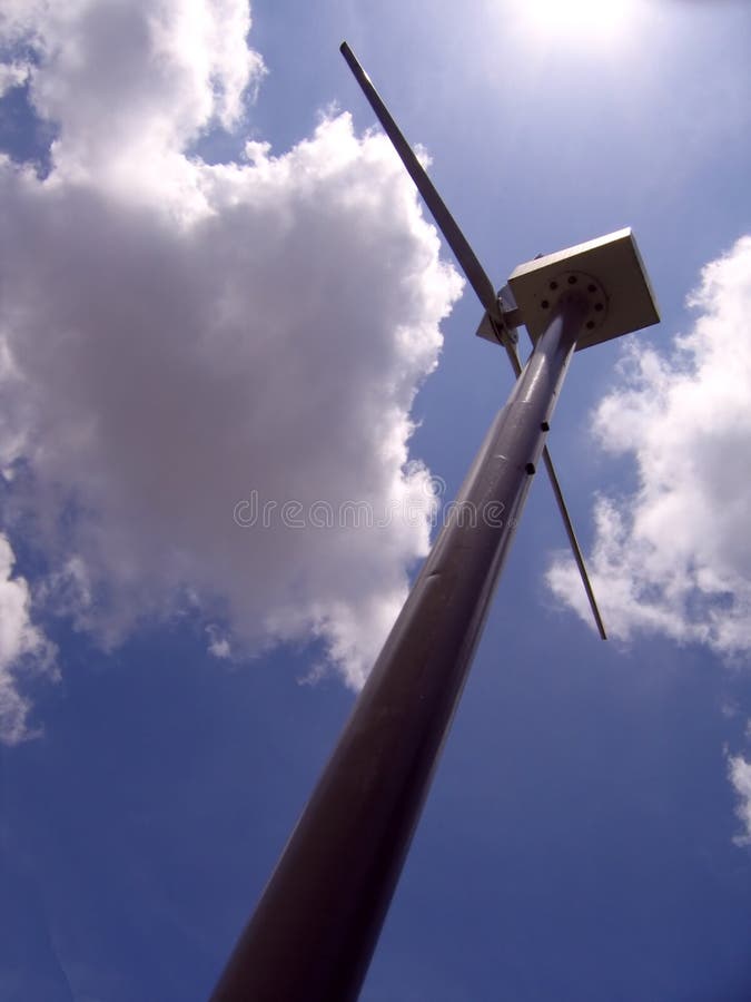 Wind Driven Generator stock image. Image of azure, clouds - 885971