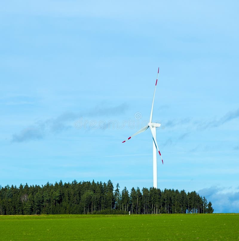 Wind-driven power station stock photo. Image of field - 48340546