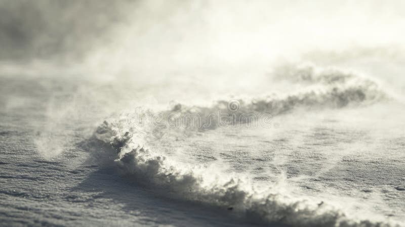 Wind-Driven Snow Drifts Creating a Swirling Pattern on a Snowy Surface ...