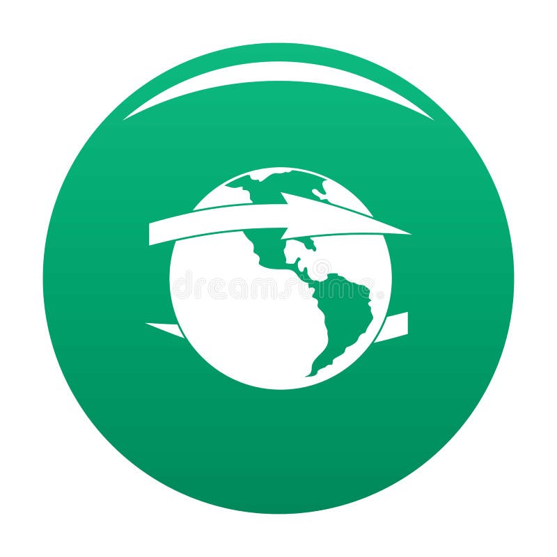 Wind on Earth Icon Vector Green Stock Vector - Illustration of tourism ...
