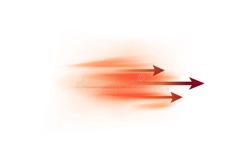 Wind Effect, Air Steam with Arrows, Red Air Flow Effect Indicating ...