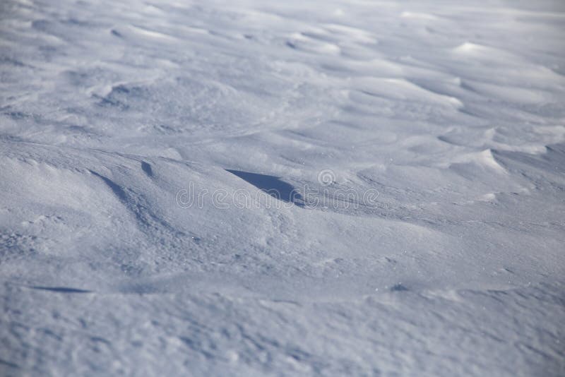 Wind Effect on the Snow Surface in the Winter Stock Image - Image of ...
