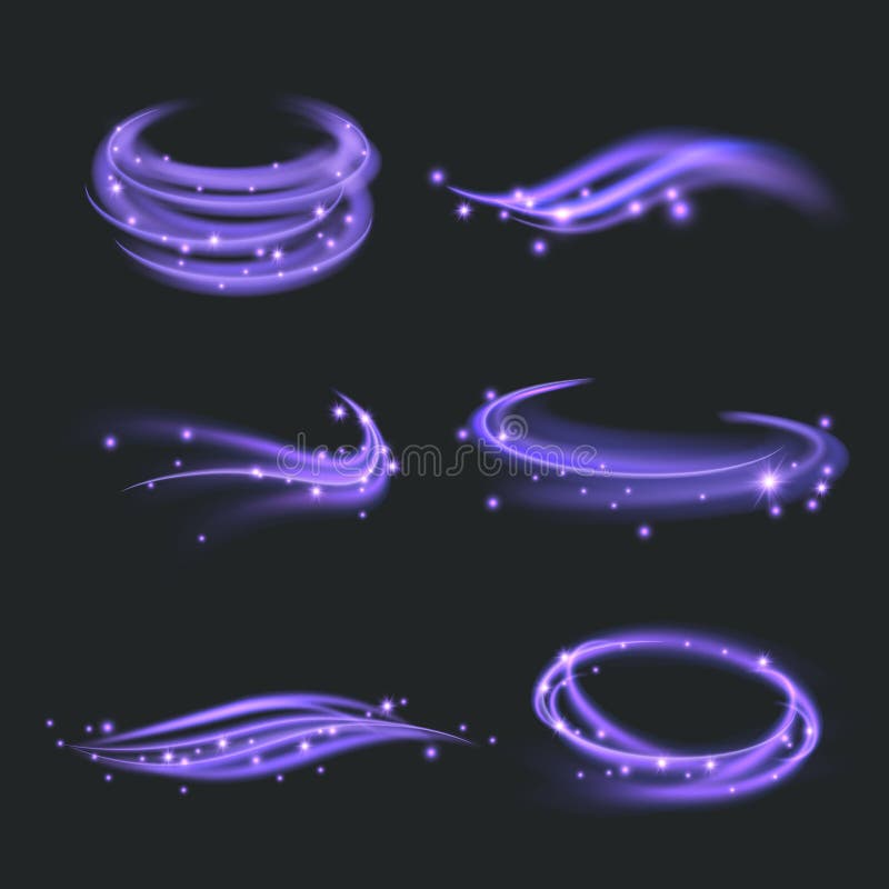 Wind Effect. Templates of Magician Wind Shapes Visualization Decent ...