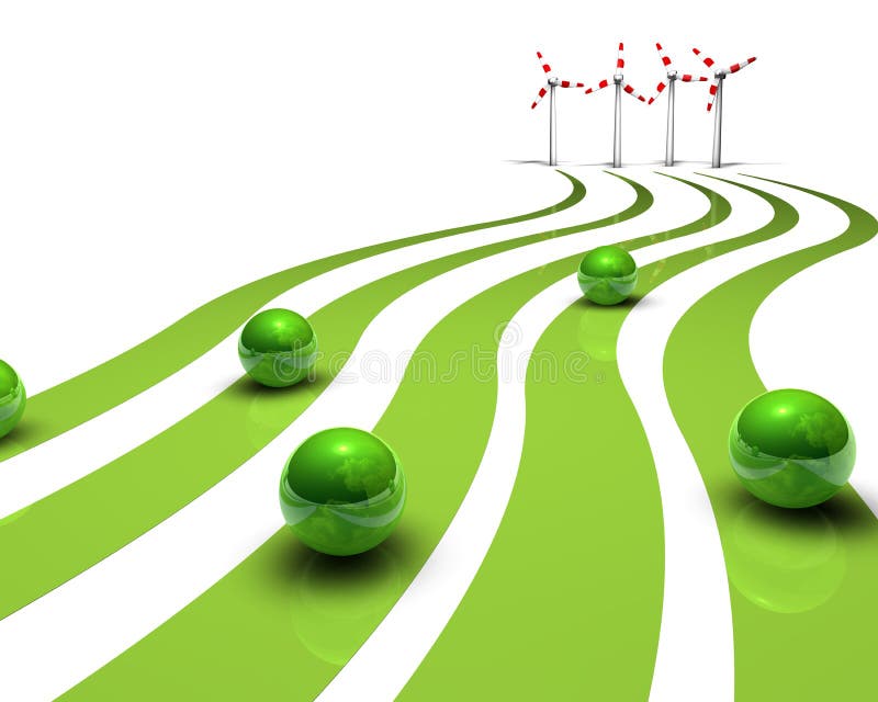 Wind energy stock illustration. Illustration of climate - 10952054