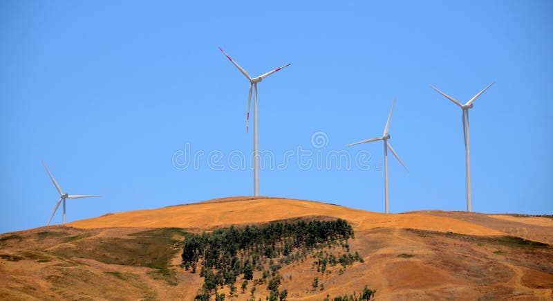 Wind Turbines-aeolic Energy Stock Image - Image of nature, generation ...