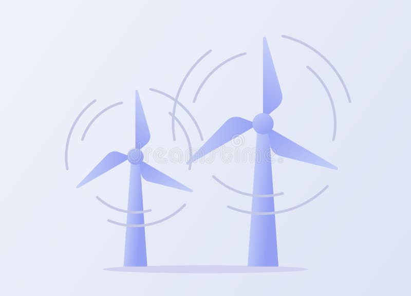 Wind Power Typography Calligraphy Word Art with Outline Style Stock ...