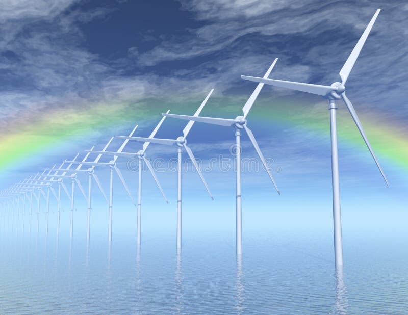 Wind energy stock illustration. Illustration of propeller - 36939549