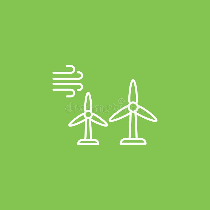 Wind, Energy, Eco Icon - Vector. Simple Element Illustration from UI ...