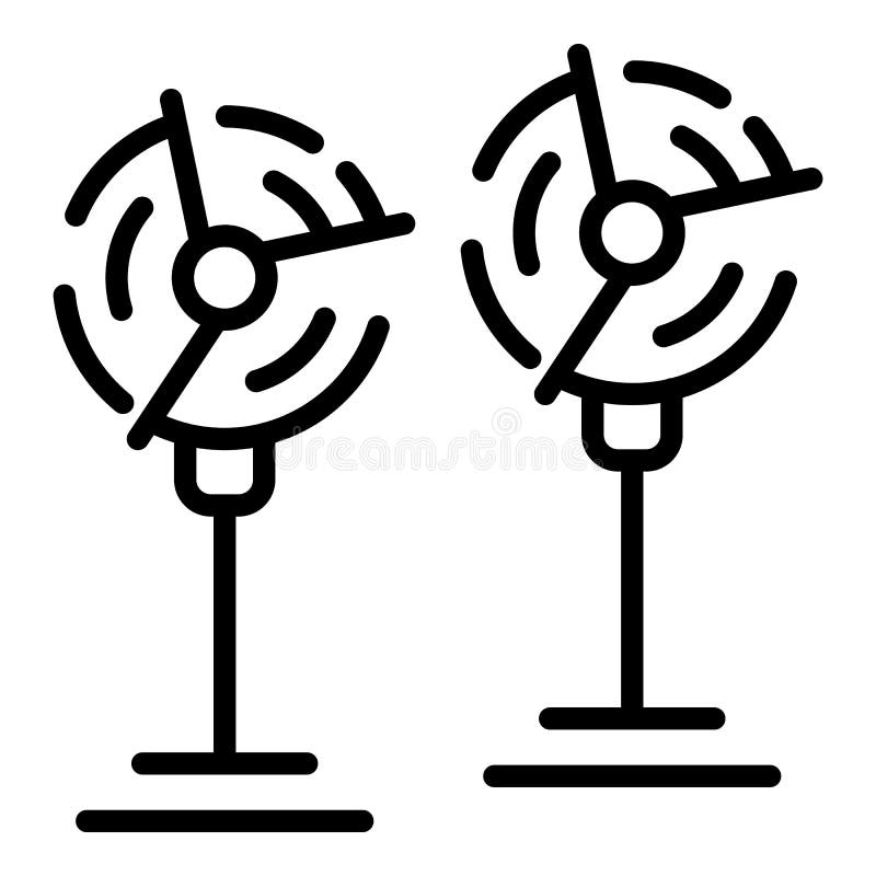 Wind Energy Icon Outline Vector. Sun Power Stock Vector - Illustration ...