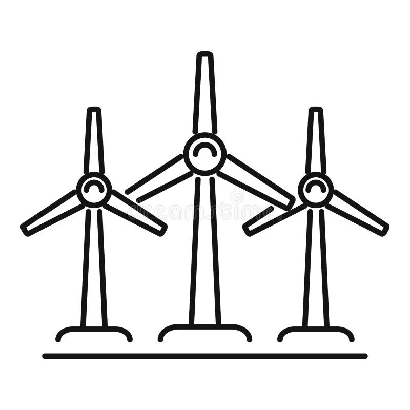 Wind Energy Icon, Simple Style Stock Vector - Illustration of ...