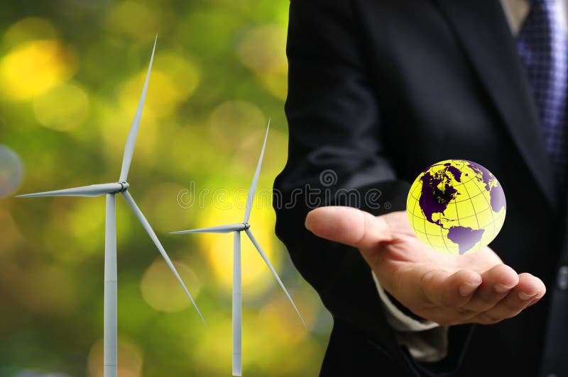 Wind Energy for Sustainable Business Stock Image - Image of ...